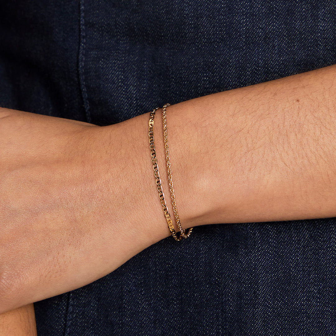 Illusion Double Chain Gold Bracelet | Astrid & Miyu