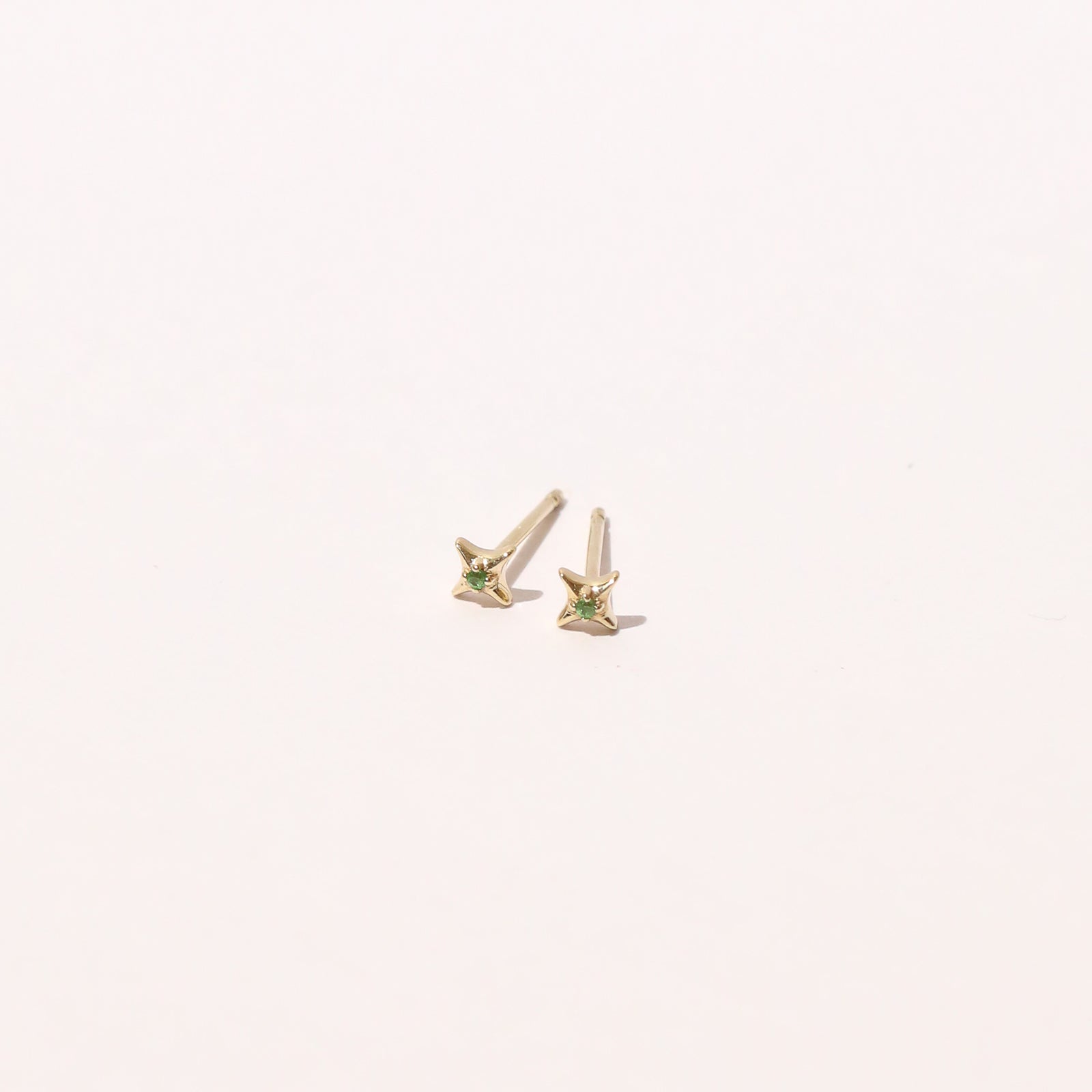 Cosmic Tsavorite Solid Gold Studs | Astrid & Miyu Earrings